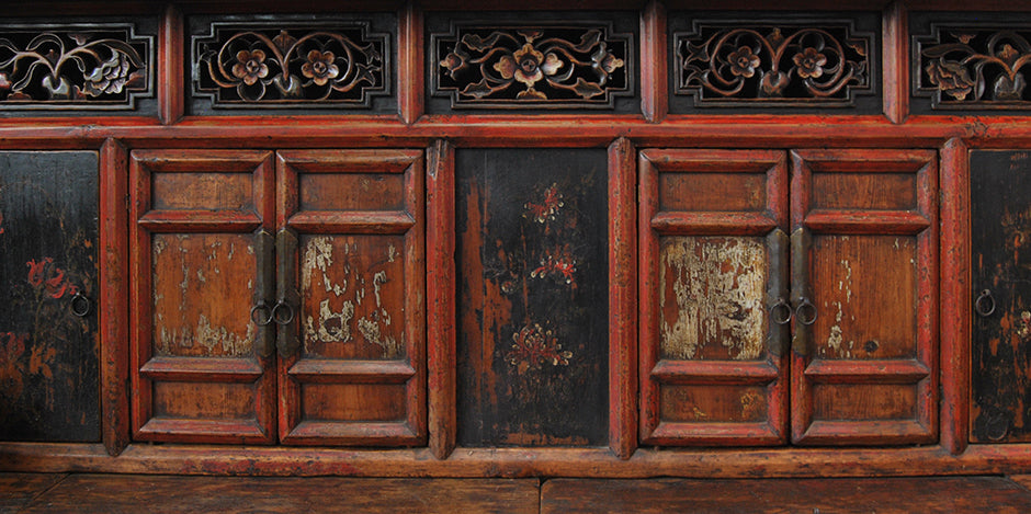 Tibetan rice storage chest - CF16053 – Kazari