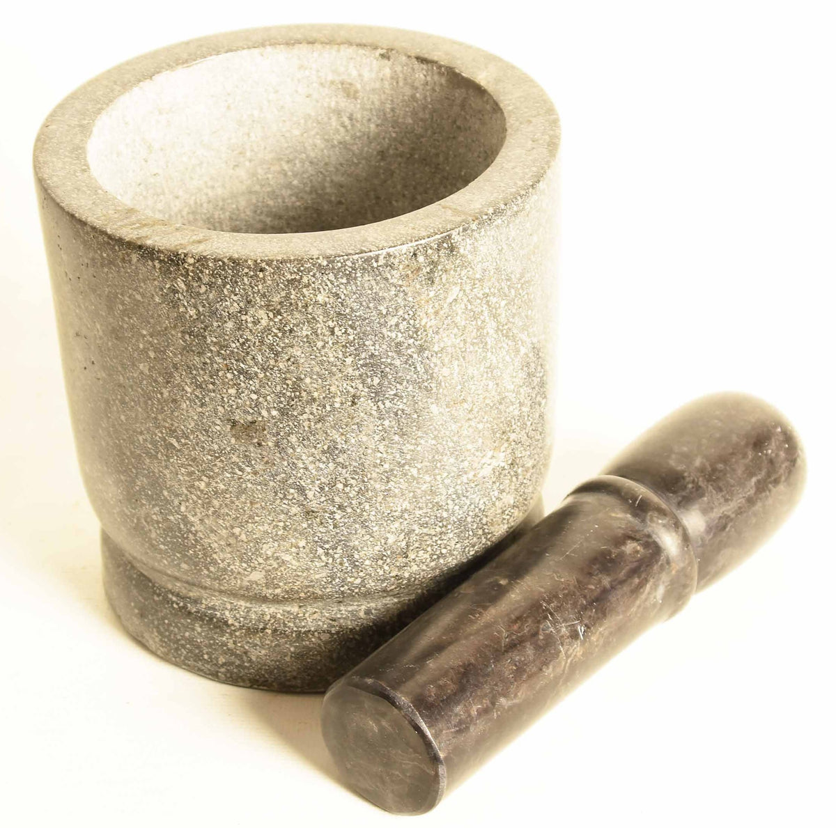 Basalt stone mortar and pestle - ICS20009 – Kazari