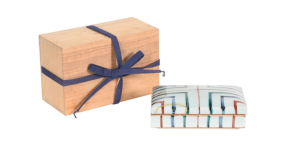 Conteporary Japanese ceramic box - for writing stone – Kazari