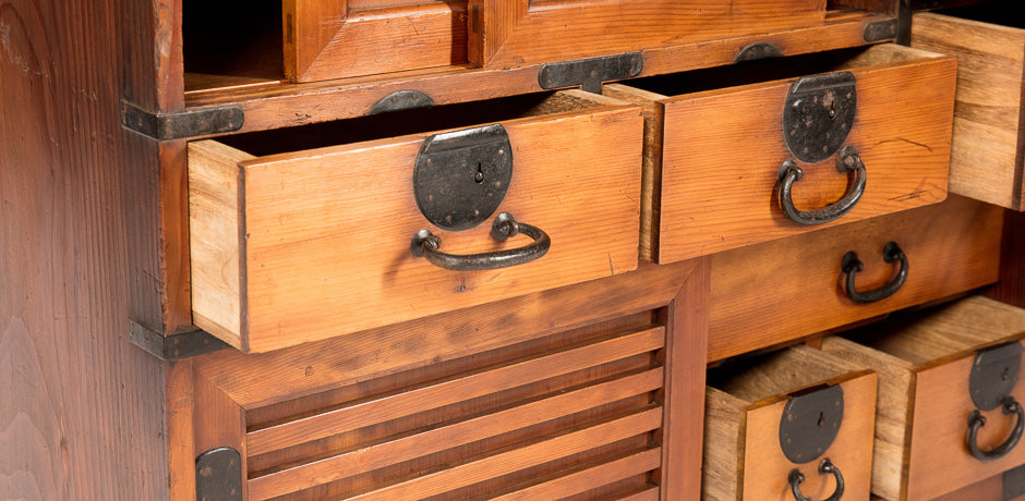 Antique Japanese Osaka Style Merchants Storage Chest-JF18II1 – Kazari