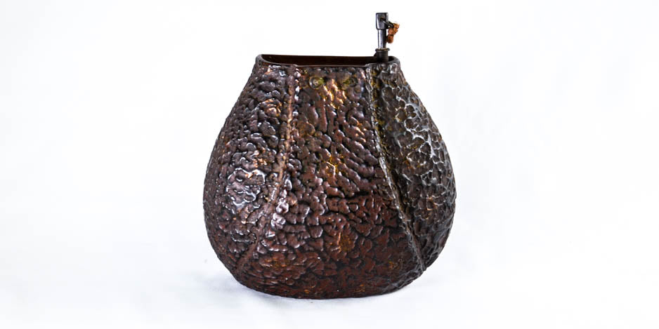 Antique Japanese black lacquered gun powder flask - late Edo – Kazari